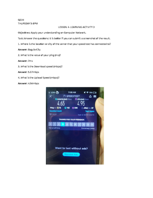 Q034 Lesson 3- Learning Activity 1 - Q Thursday 5-8pm Apply your understanding on Information ...