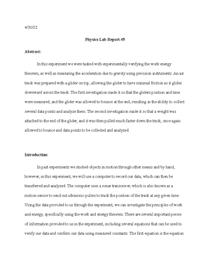 Lab 4 - Forces and Torques in Equilibrium - Report for Experiment ...