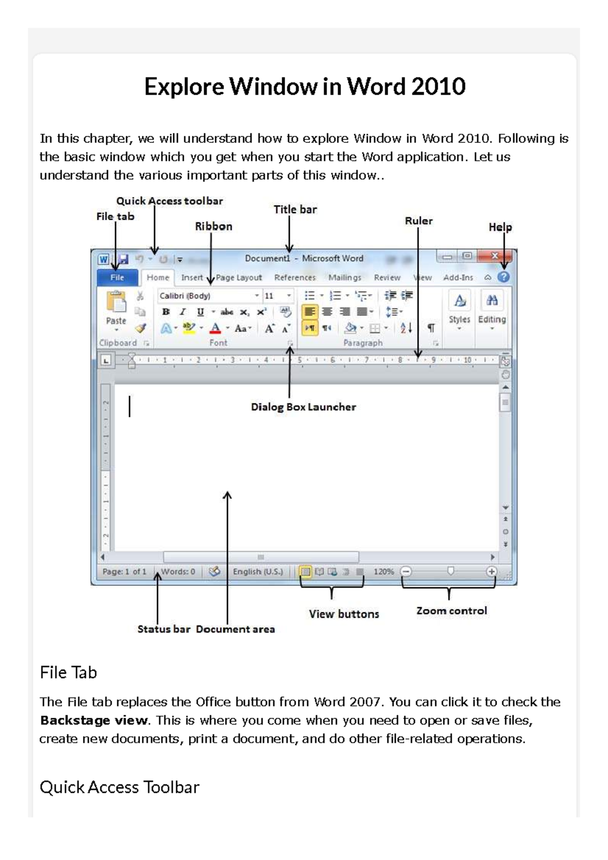 Nursing infomatics - Explore Window in Word 2010 In this chapter, we ...