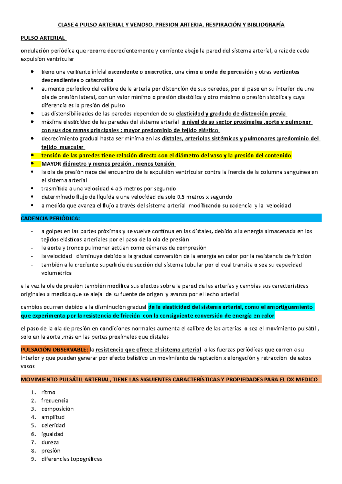 Clase 4 Pulso Arterial Y Venoso - CLASE 4 PULSO ARTERIAL Y VENOSO ...