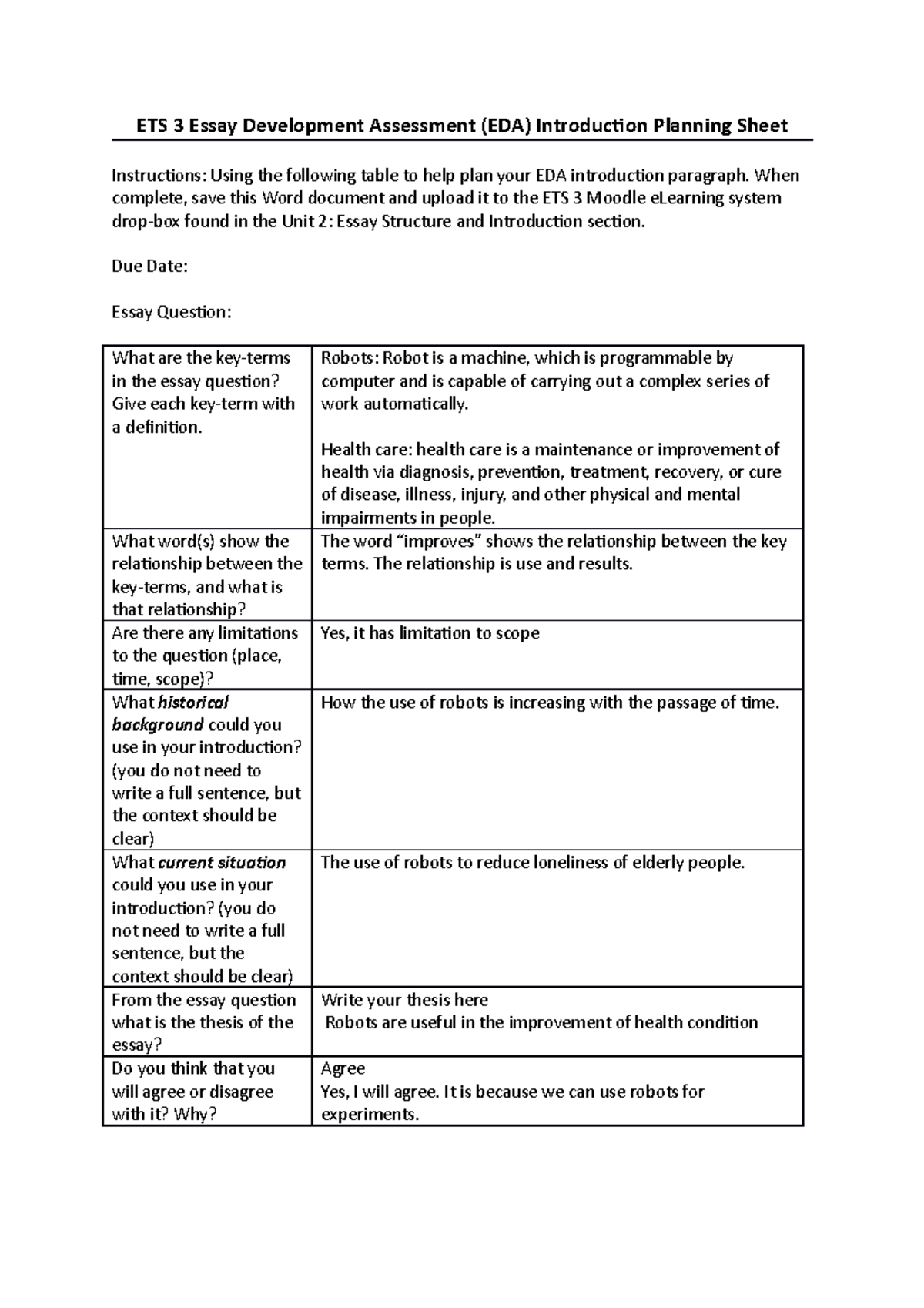 ETS3 EDA Introduction Plan (2) - ETS 3 Essay Development Assessment ...