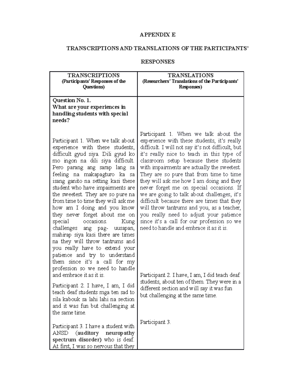 Appendix-E- Transcriptions-AND- Translations - APPENDIX E ...