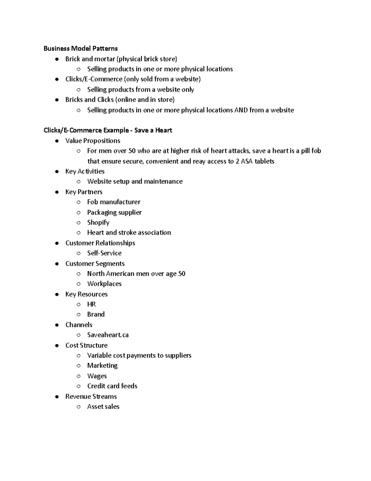 BU121 - Class 8 - Business Model Patterns Brick and mortar (physical ...