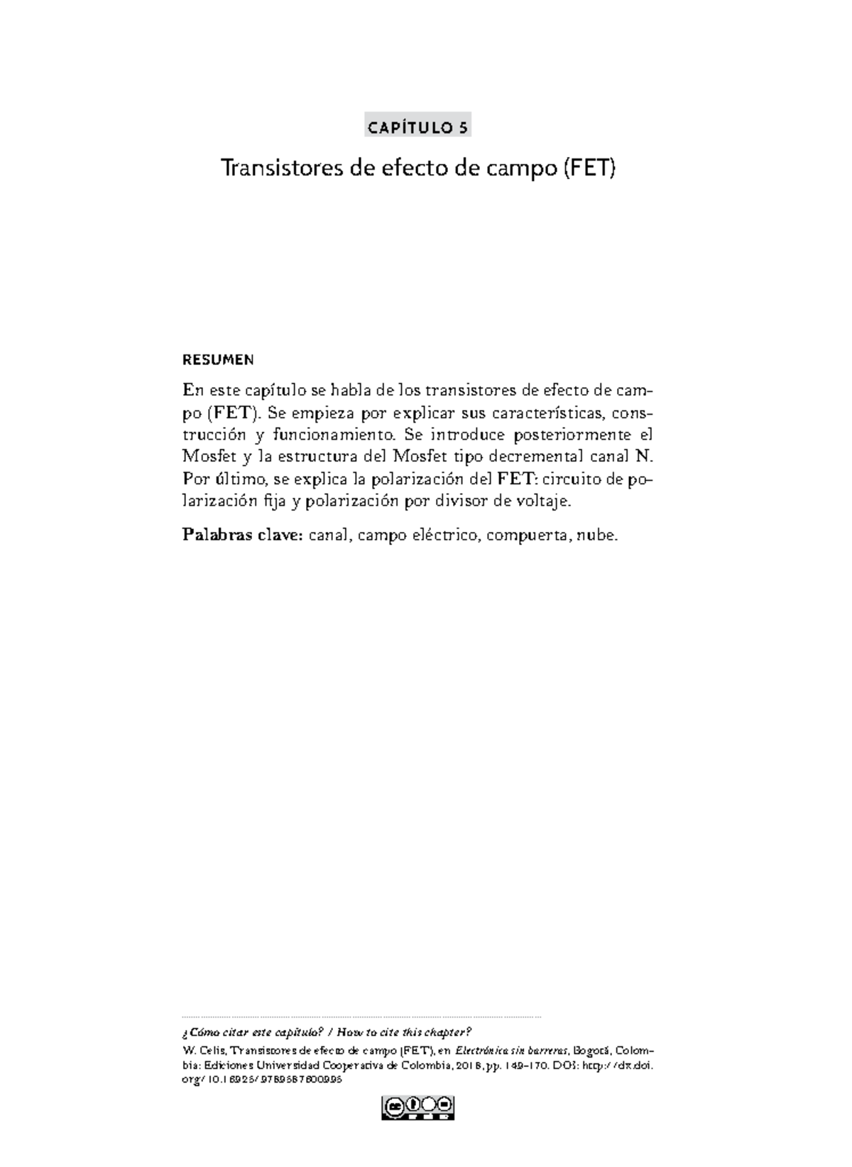 Cap - Informe de transistores FET - CAPÍTUlO 5 transistores de efecto ...