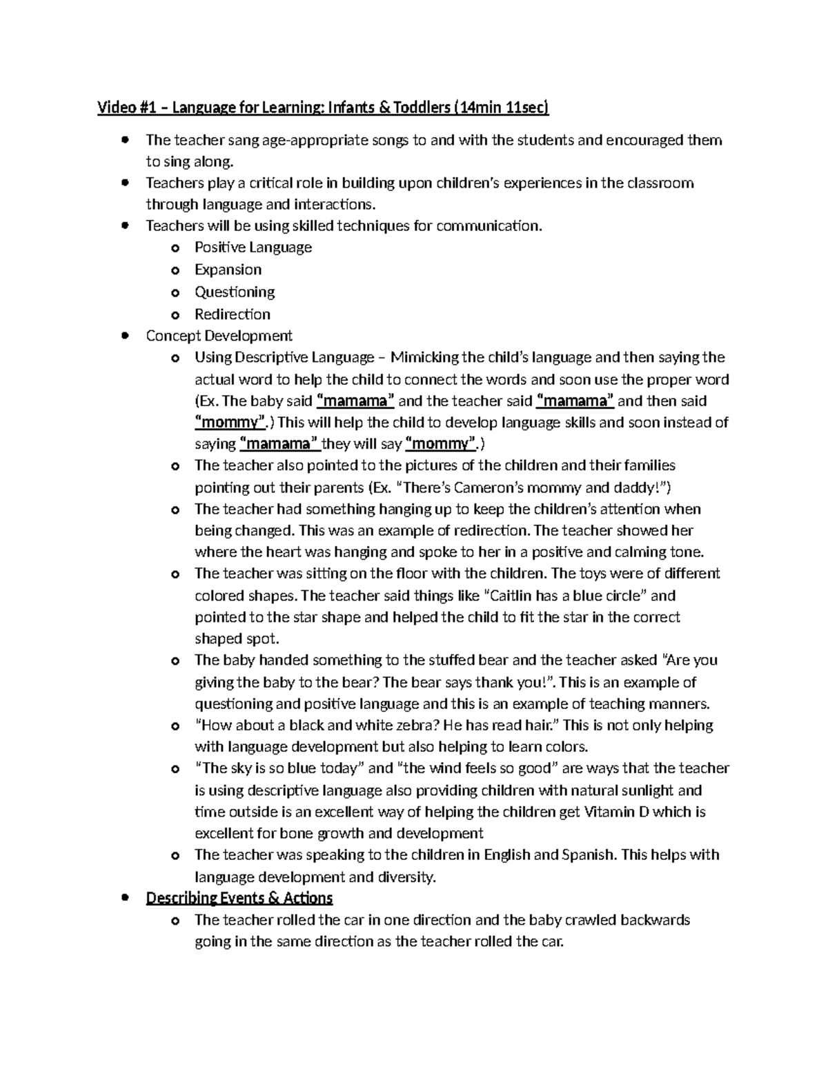 Journal #2 Observation Notes - Video #1 – Language for Learning ...
