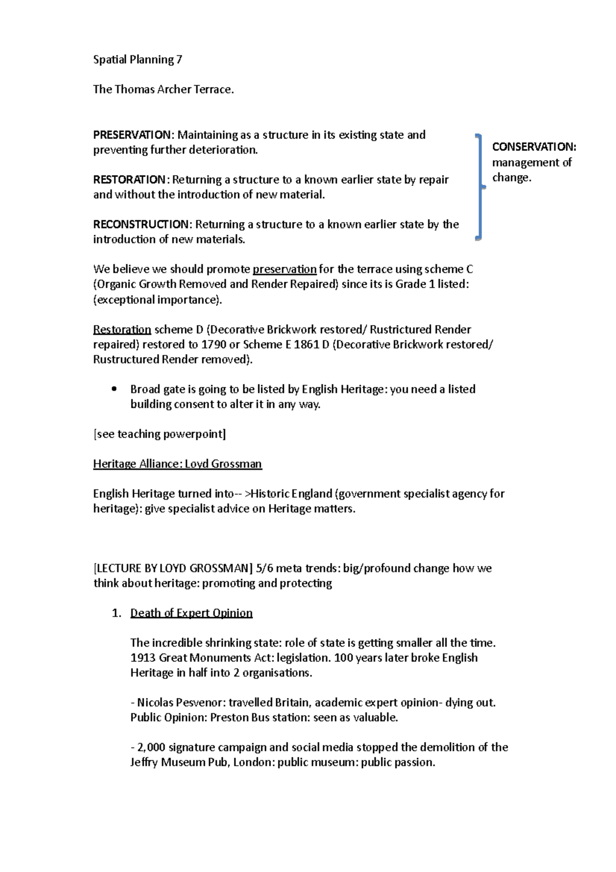 Spatial Planning 7 - Lecture notes 7 - Spatial Planning 7 The Thomas ...