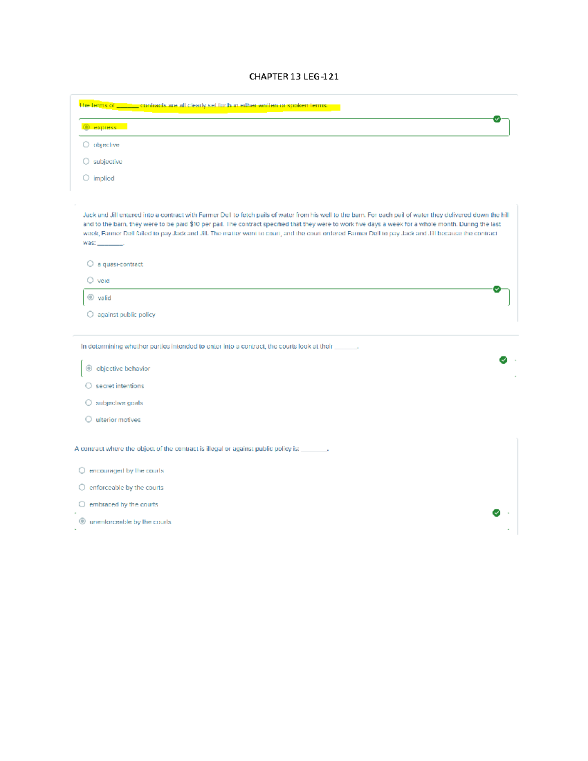 Chapter 13 LEG121 - BUS 121 - CHAPTER 13 LEG- - Studocu