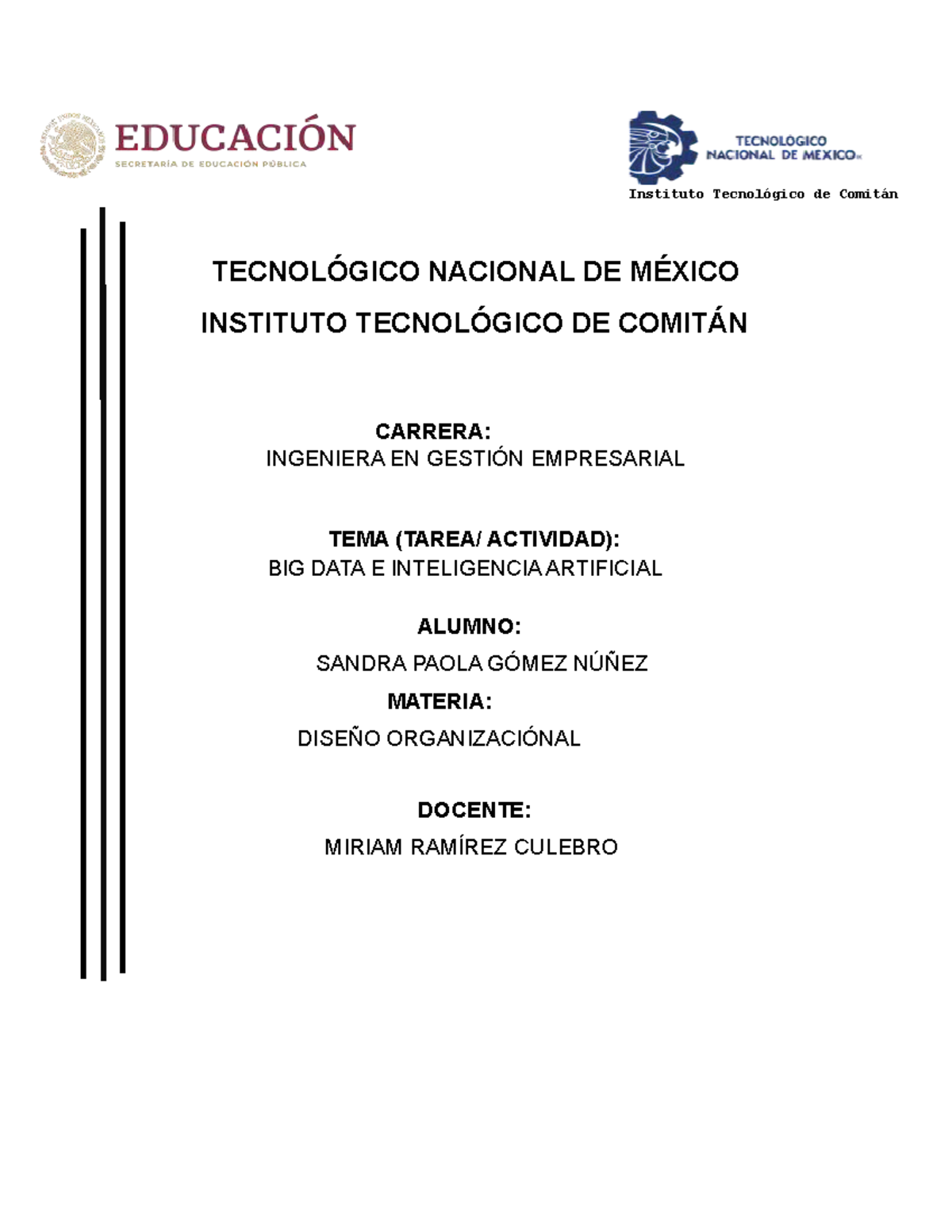Bigdata - Apunte - Instituto Tecnológico de Comitán TECNOLÓGICO ...