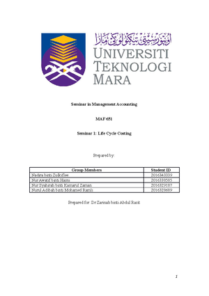 Assignment MGT400 individual - UNIVERSITI TEKNOLOGI MARA CAWANGAN ...