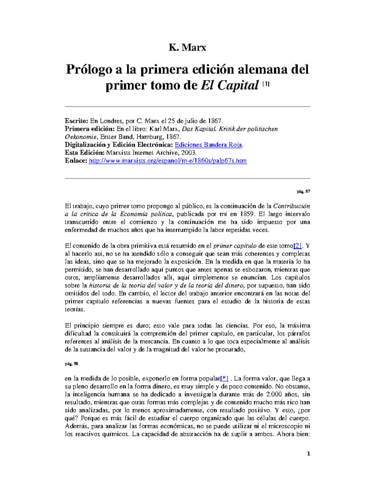 1310675180 - sssssssssssss - K. Marx Prólogo a la primera edición ...