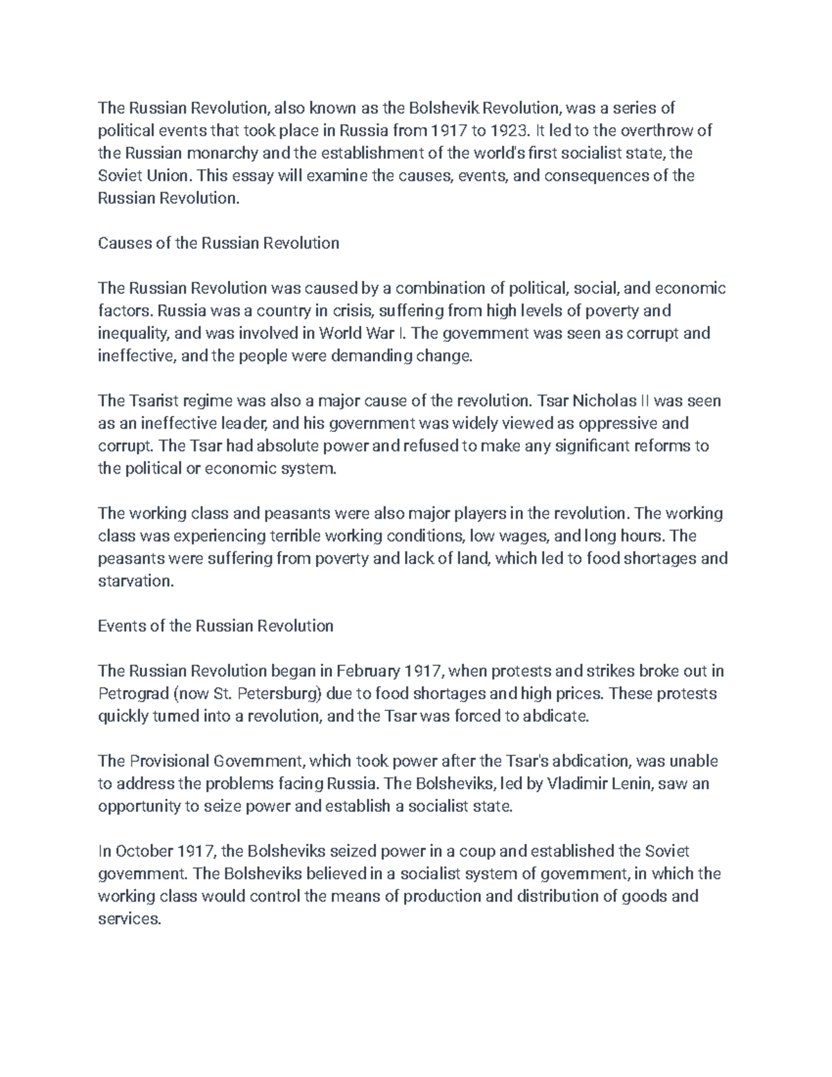 Russian Revolution - It led to the overthrow of the Russian monarchy ...