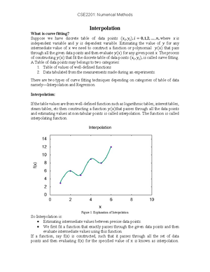 Interpolation methods of equal inervals - Interpolation Methods of ...