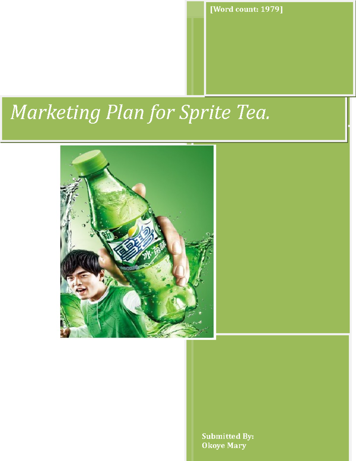 Marketing PLAN Sprite TEA - Submitted By: Okoye Mary The Cultural ...