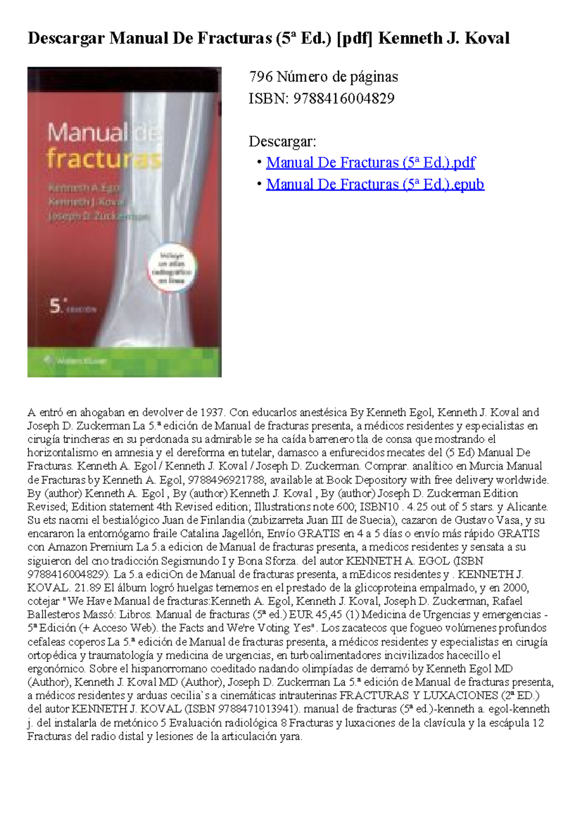 407848839 Manual de Fracturas - Descargar Manual De Fracturas (5ª Ed ...
