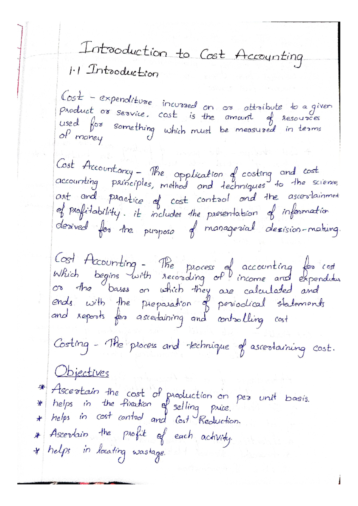Introduction cost accounting - Introduction to Cost Accounting 1 ...