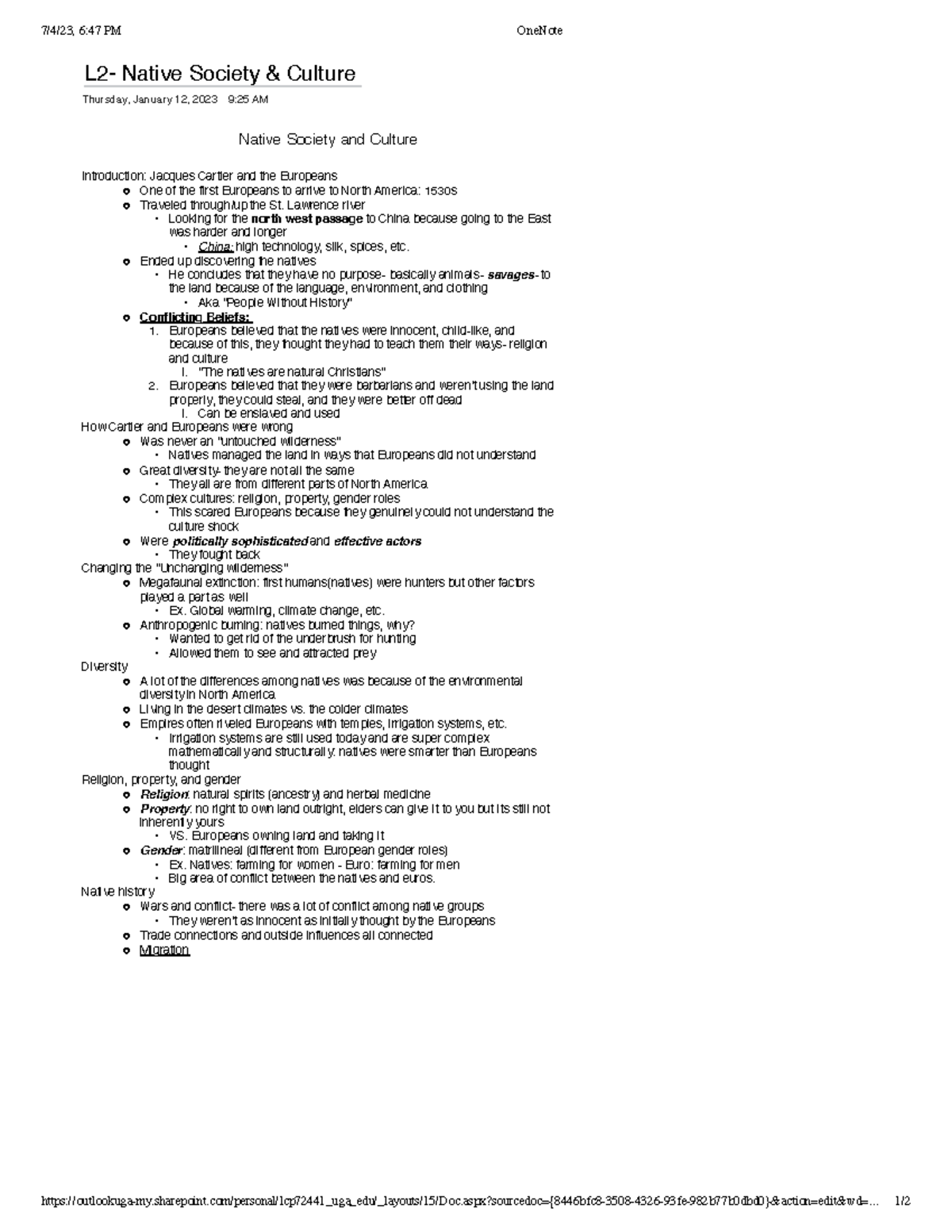 Lecture 2 - Brian Drake - 7/4/23, 6:47 PM OneNote - Studocu