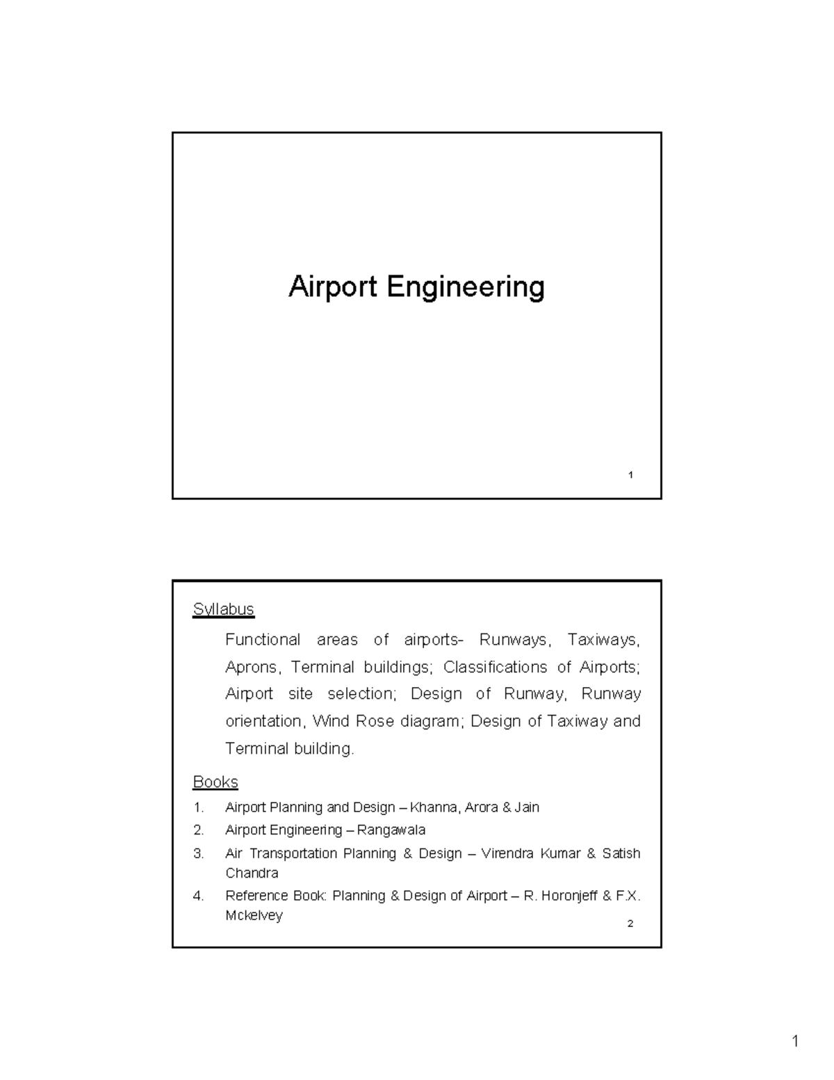 Pdfcoffee - 1 Airport Engineering 2 Syllabus Functional areas of ...