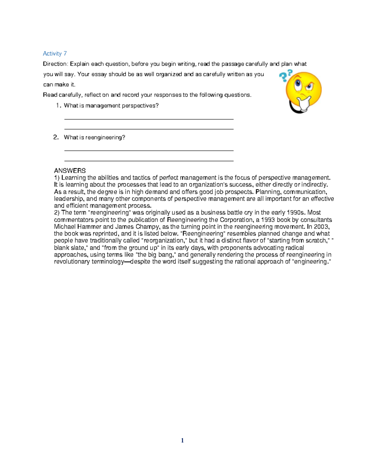 Activity 7STM - 1 Activity 7 Direction: Explain each question, before ...
