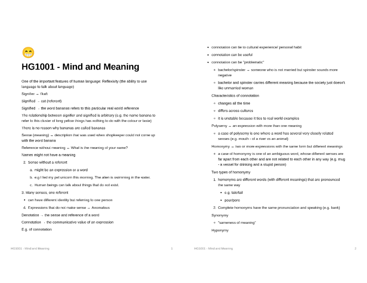 Mam notes - Week 1 - 13 - HG1001 - Studocu