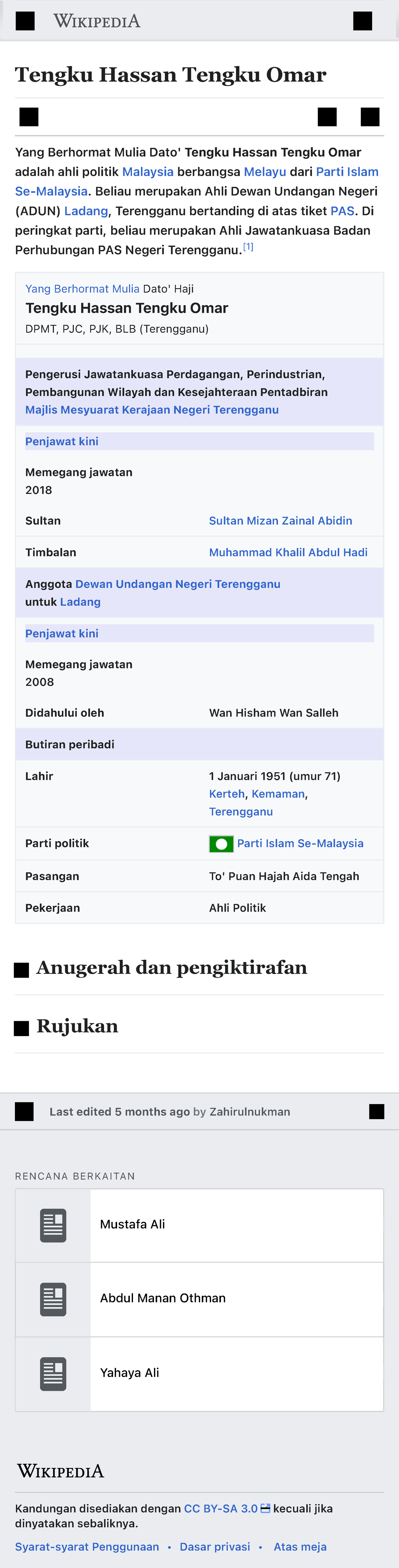 Tengku Hassan Tengku Omar - Wikipedia Bahasa Melayu, ensiklopedia bebas ...