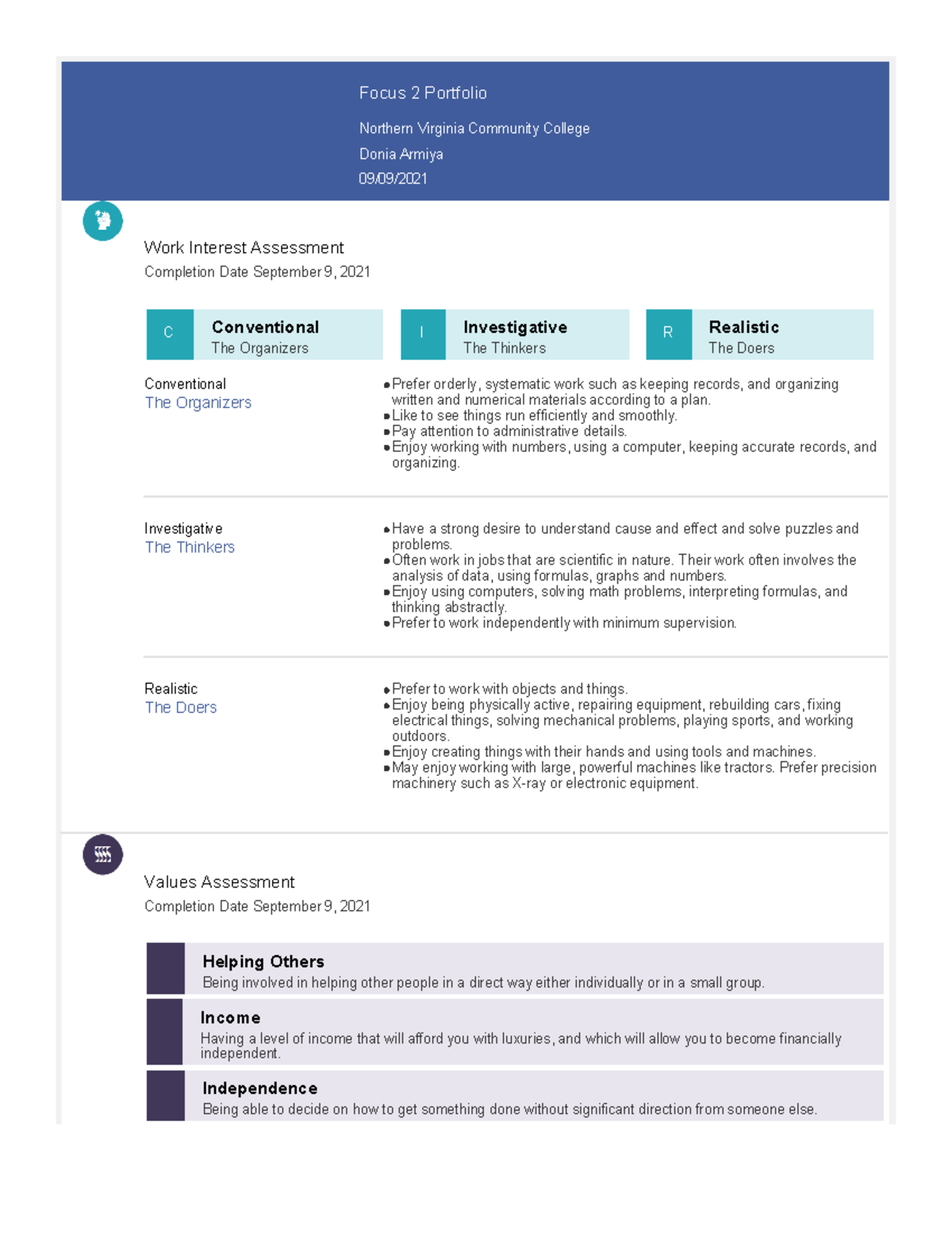 Report 4433176 - FOCUS 2 Career Planning Assignment - Focus 2 Portfolio ...