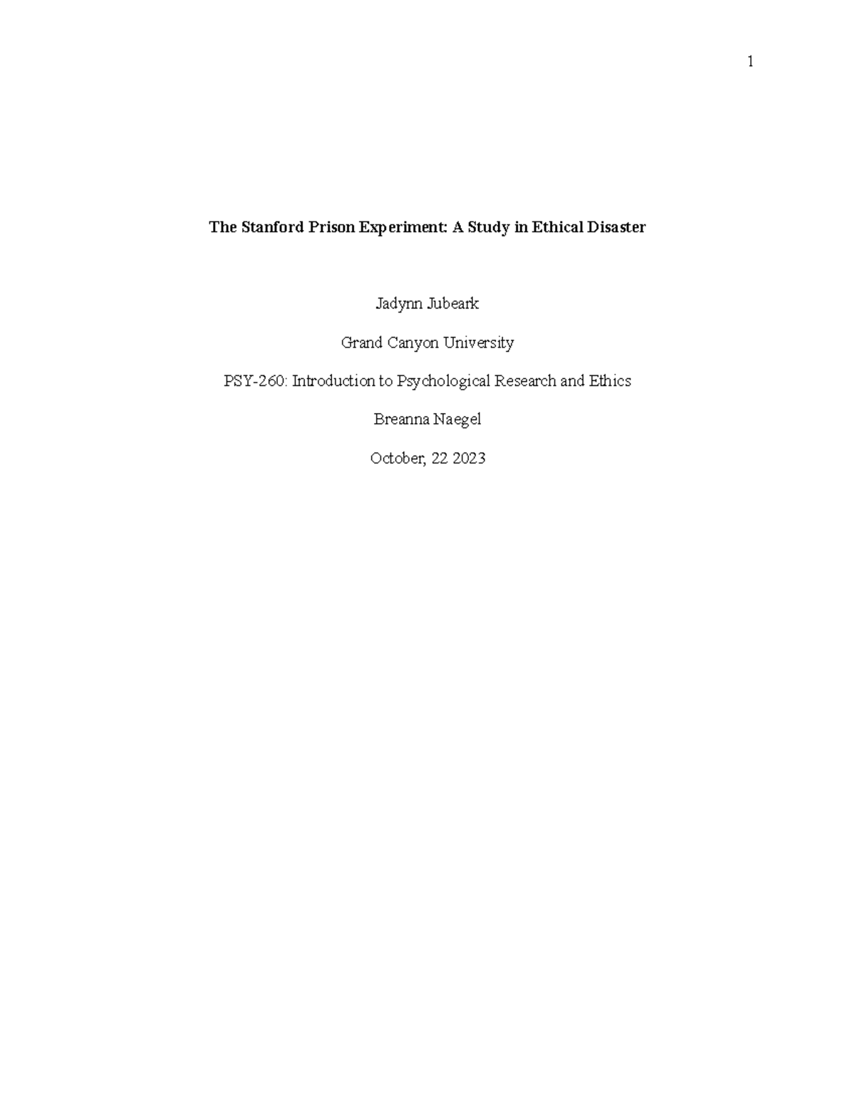 The Stanford Prison Experiment - The experiment aimed to explore the ...