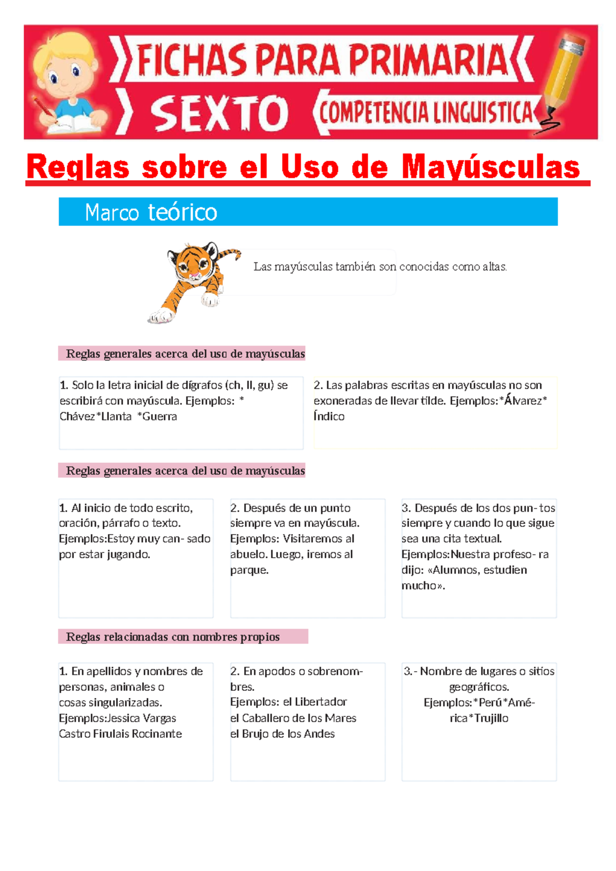 Reglas sobre el Uso de Mayúsculas - 1. Solo la letra inicial de ...