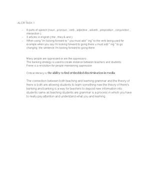 Aclr task 2 - basic course work - Aclr task 2 Najahquel butters Chapter ...