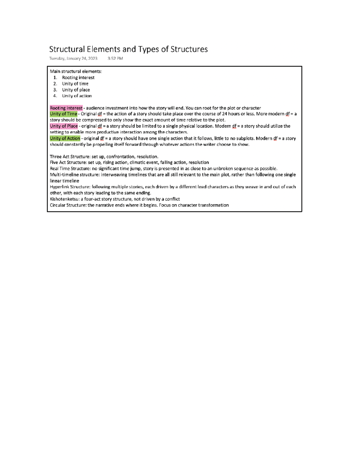Structural Elements and Types of Structures - Rooting interest Unity of ...