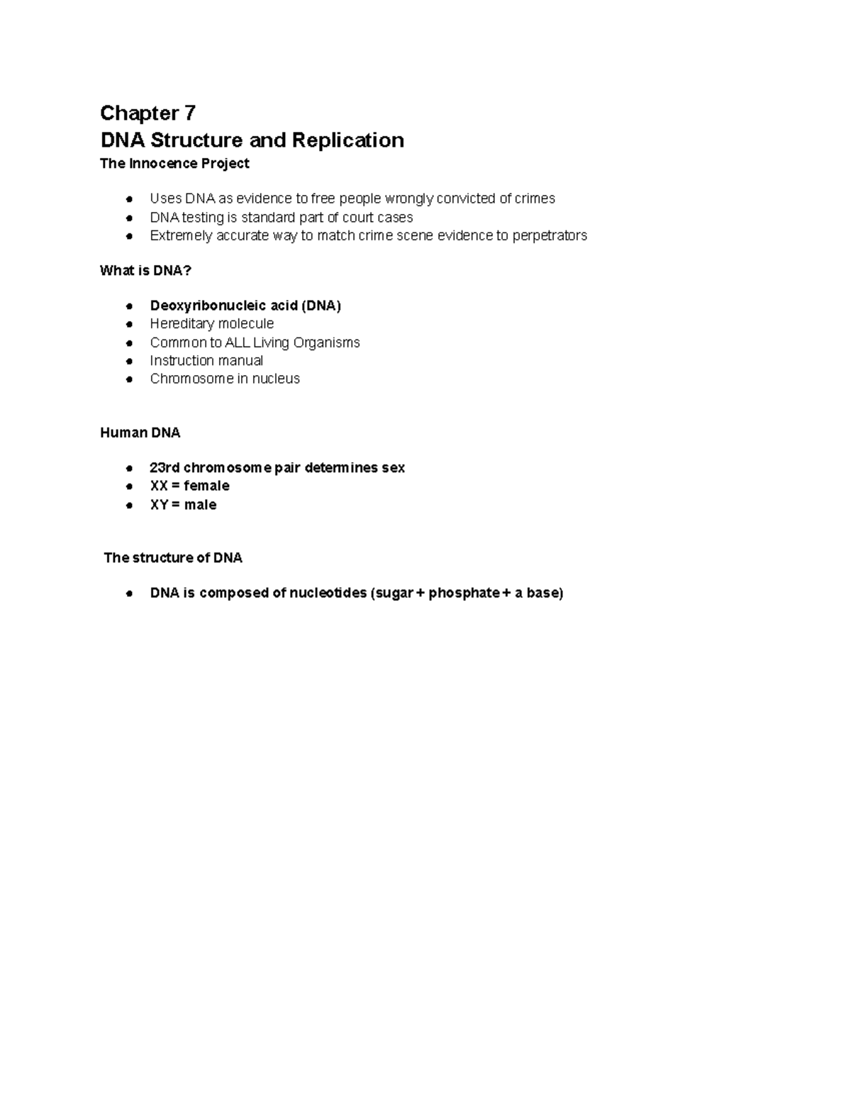 Chapter 7 Ch 7 Eds Chapter 7 Dna Structure And Replication The