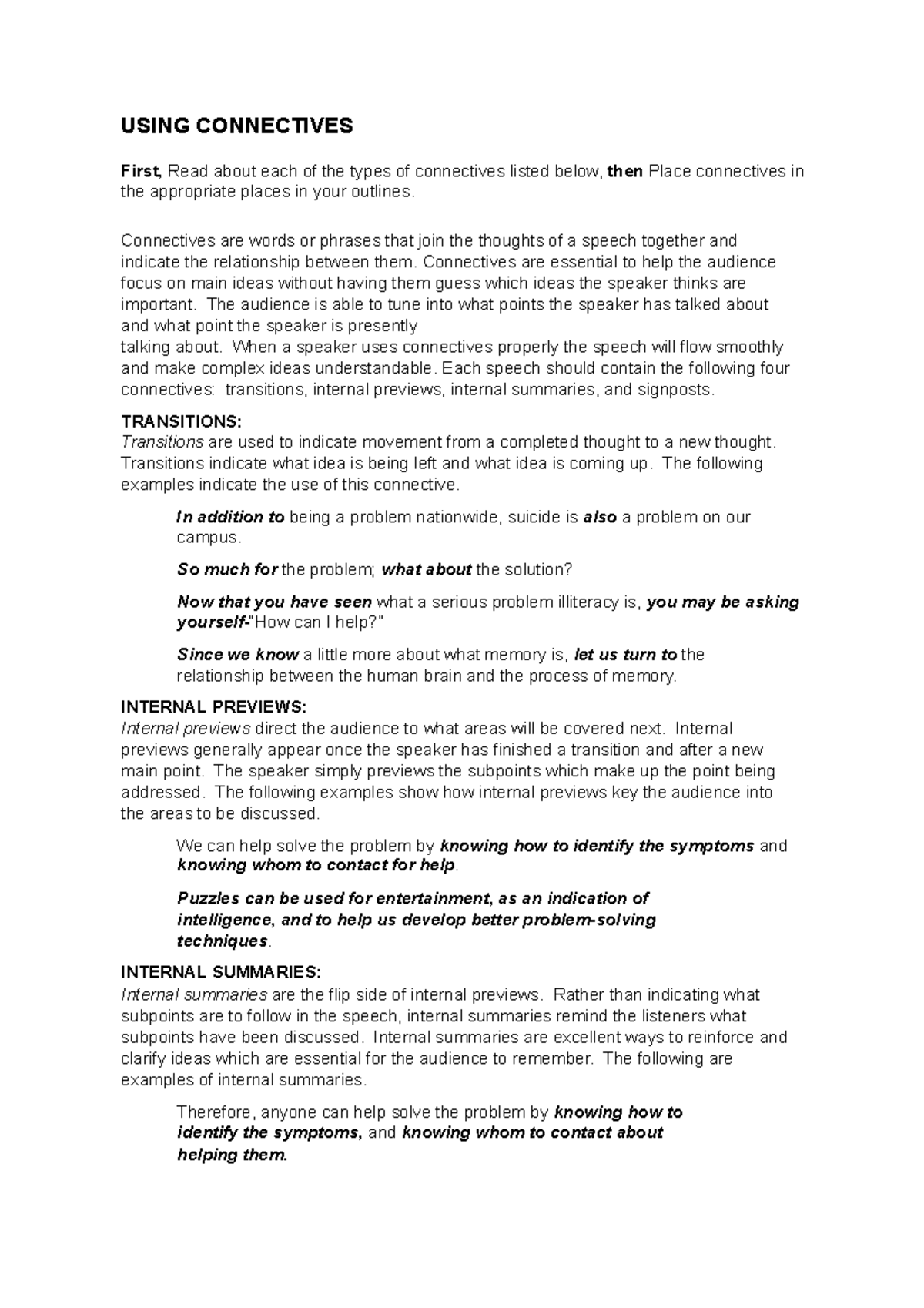 ELC590 Using Connectives (2008 20) - english critical writing - UiTM ...