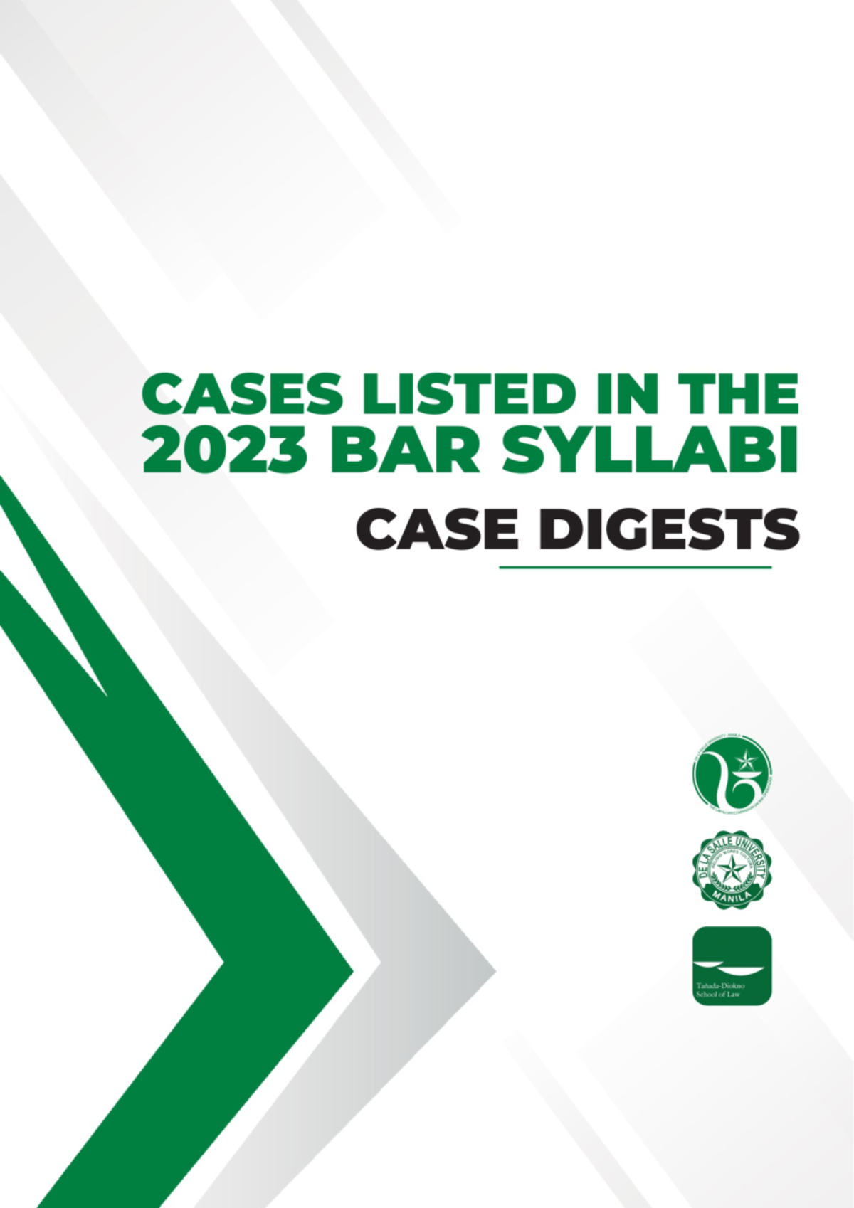 DLSU - 2023 BAR Syllabi CASE Digests - TABLE OF CONTENTS 1 MAYNILAD ...