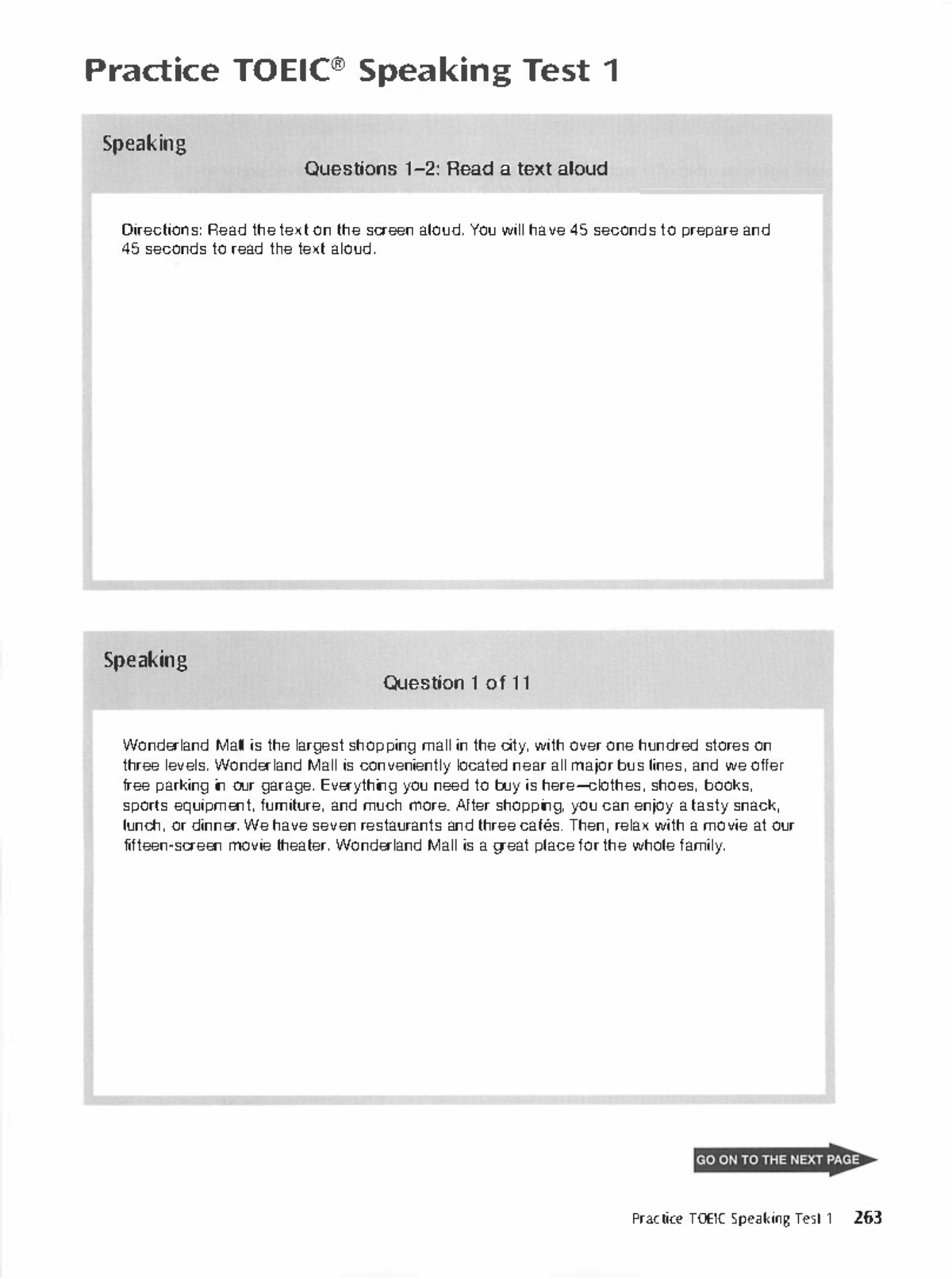 Practice 1 Q1 2 - toeic - Practice Speaking Test 1 Speaking Questions ...