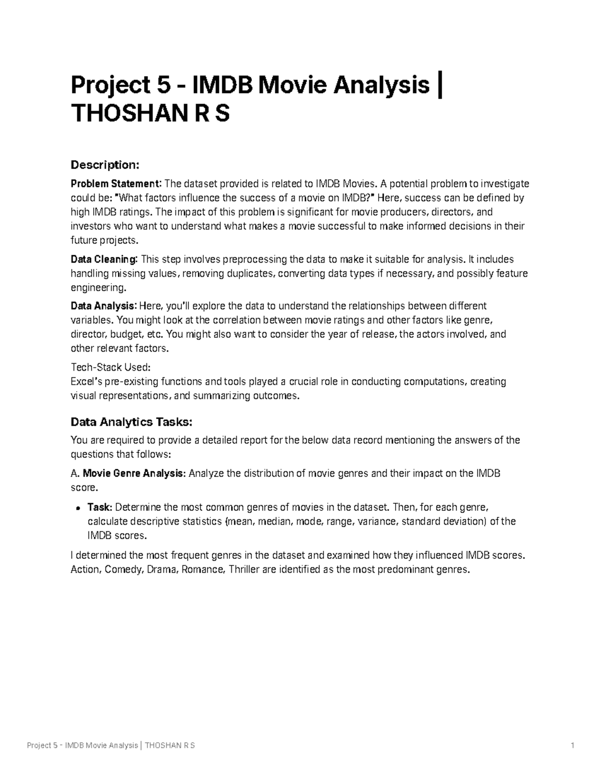 Project - IMDB Movie Analysis........................................................ - Project ...