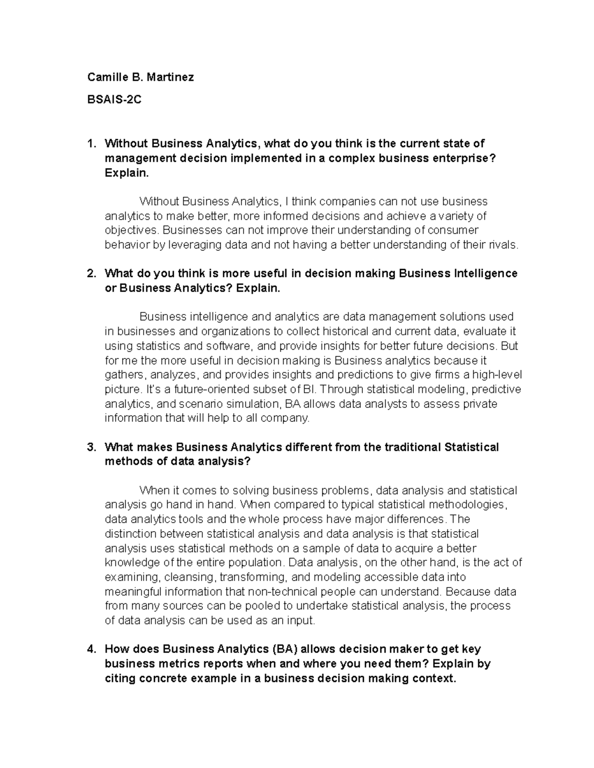 Document - Yes - Camille B. Martinez BSAIS-2C 1. Without Business ...