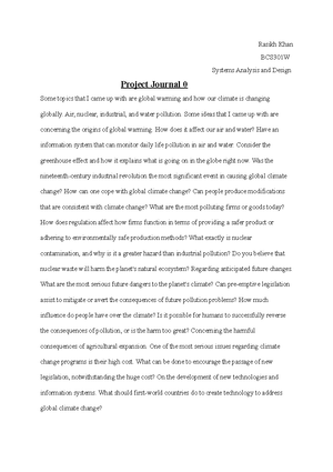 Home Work Four System Analysis and Design - Rasikh Khan BCS301W System ...