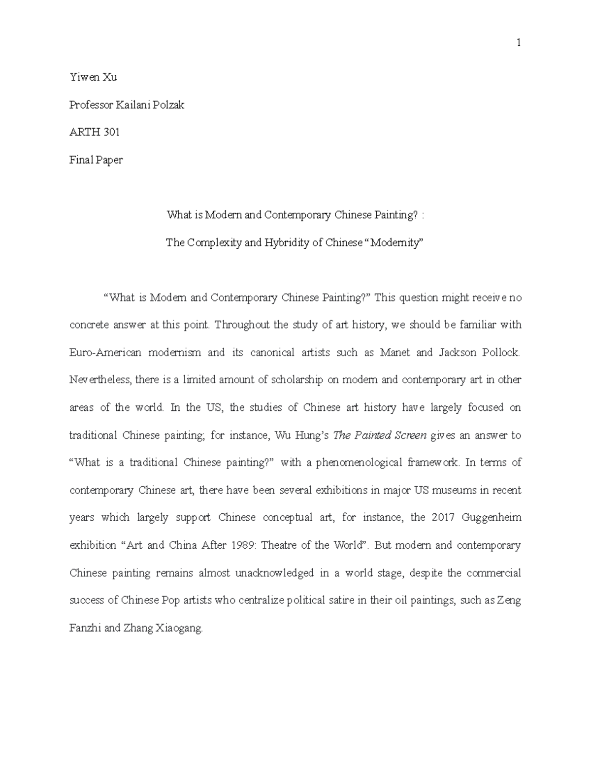 What is Modern and Contemporary Chinese Painting The Complexity and ...