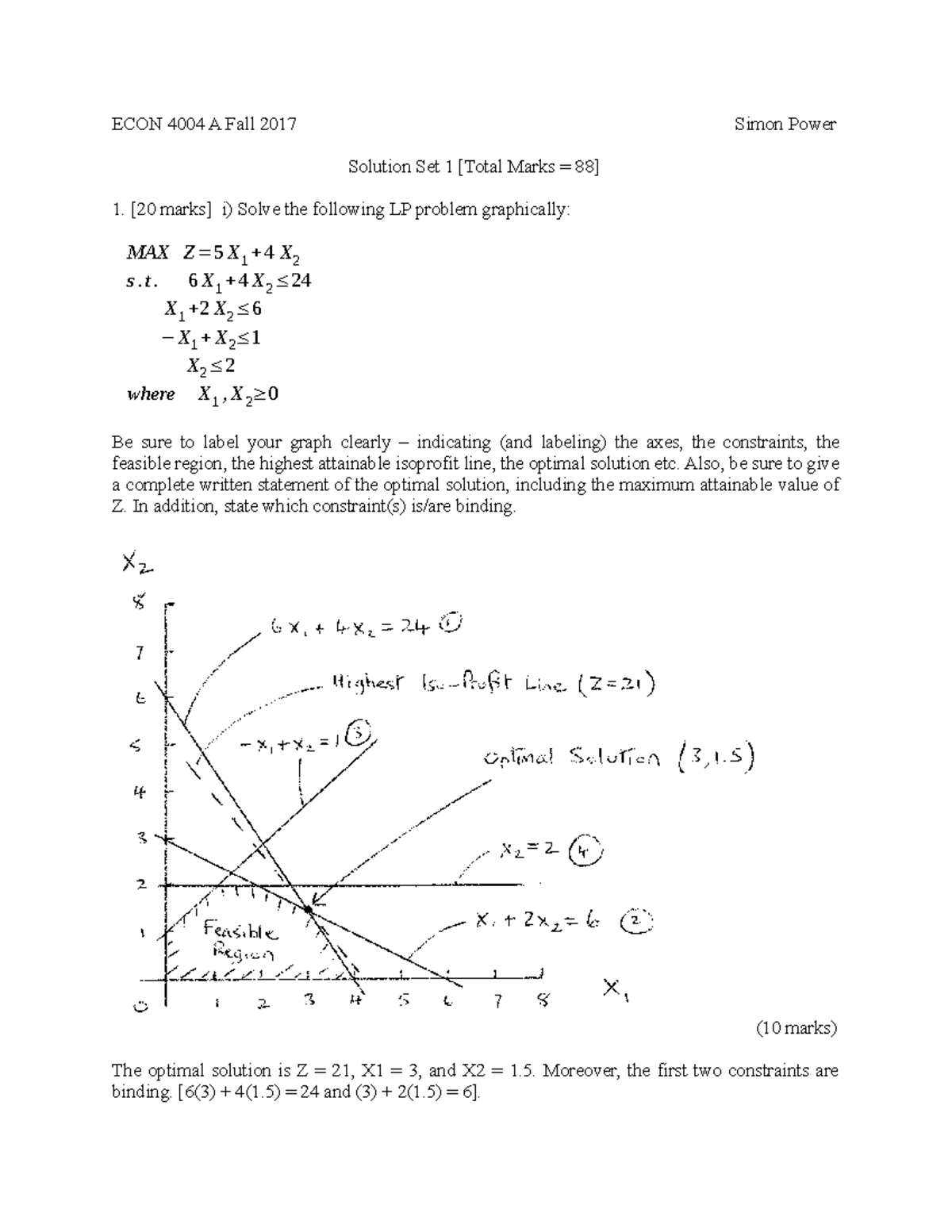 ECON 4004 A Fall 2017 Solution Set 1 - ECON 4004 A Fall 2017 Simon ...