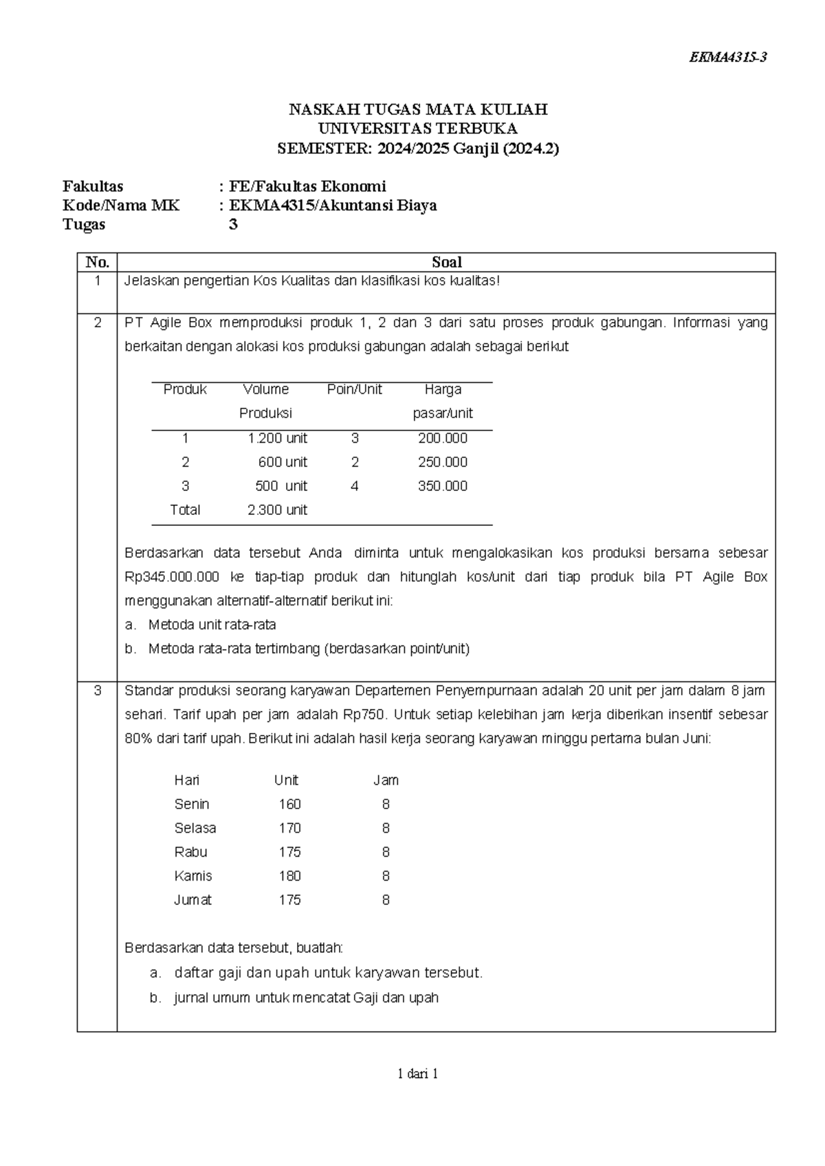 Soal ekma4315 tmk3 3 - .... - EKMA4315- 3 NASKAH TUGAS MATA KULIAH UNIVERSITAS TERBUKA SEMESTER ...