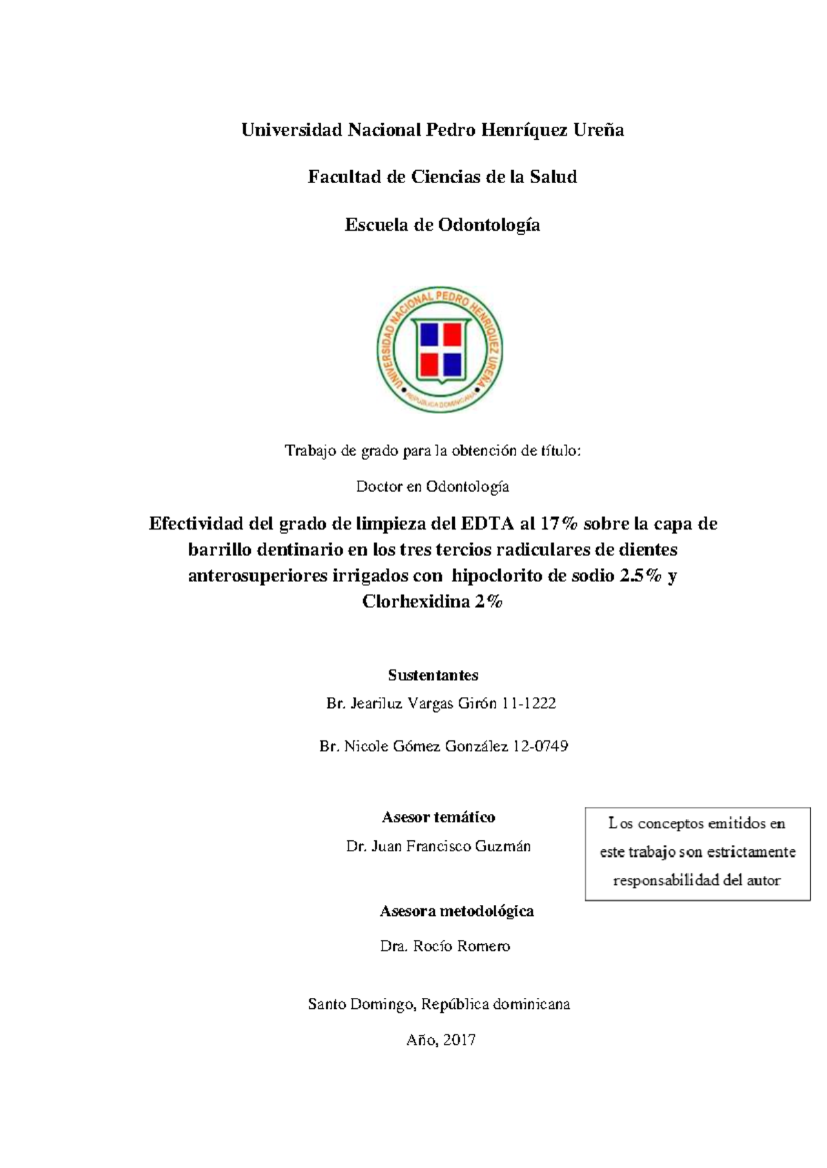 Copia de Efectividad del grado de limpieza del EDTA al 17% sobre la ...
