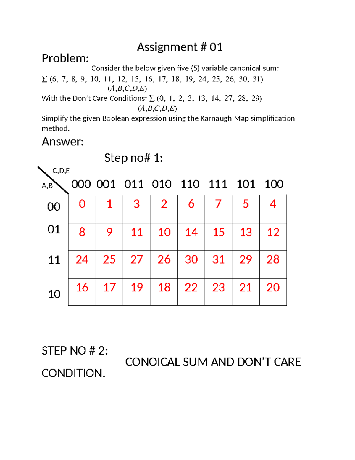 Assignment CS302 - assingment - Assignment # 01 Problem: Consider the ...