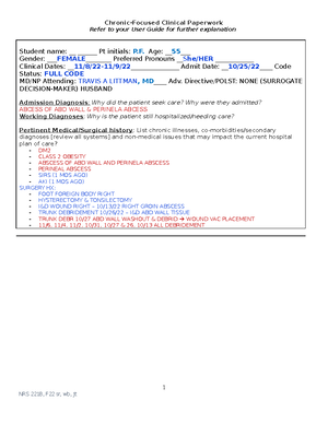 Chronic 2 Theory WK 4 - PAIN MGT - Essential elements of sx assessment ...