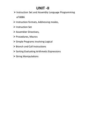 UNIT3 MPMC - Notes - UNIT- Syllabus Contents: I/O interface ...