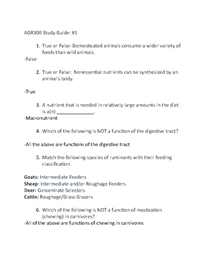 AGR300 Module 10 Study Guide - Module 10 Study Guide: The LCR program ...