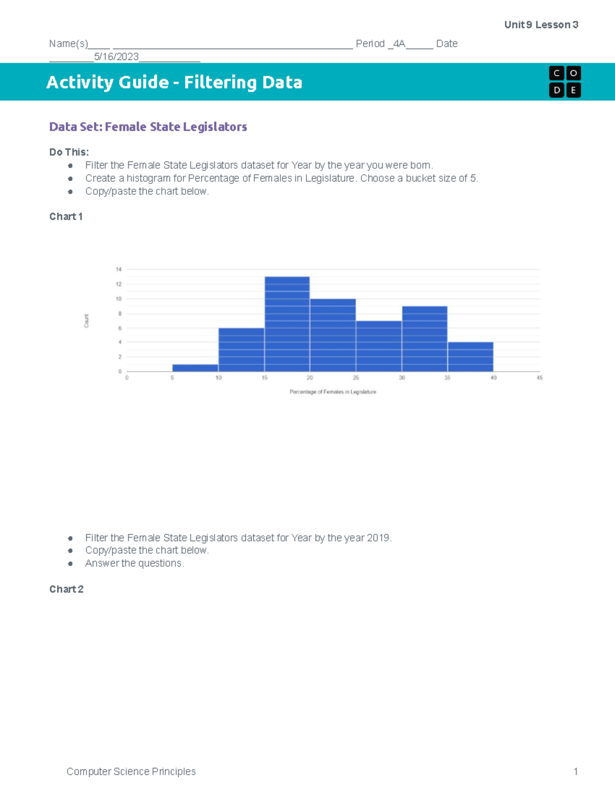 Copy of Copy of Activity Guide - Filtering Data - Unit 9 Lesson 3 ... Copy of Copy of Activity Guide - Filtering Data - Unit 9 Lesson 3 ...