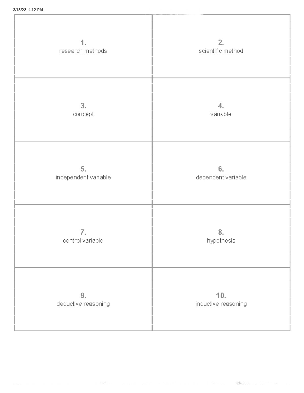 Sociology ch 2 flash cards - 1. research methods 2. scientific method 3 ...