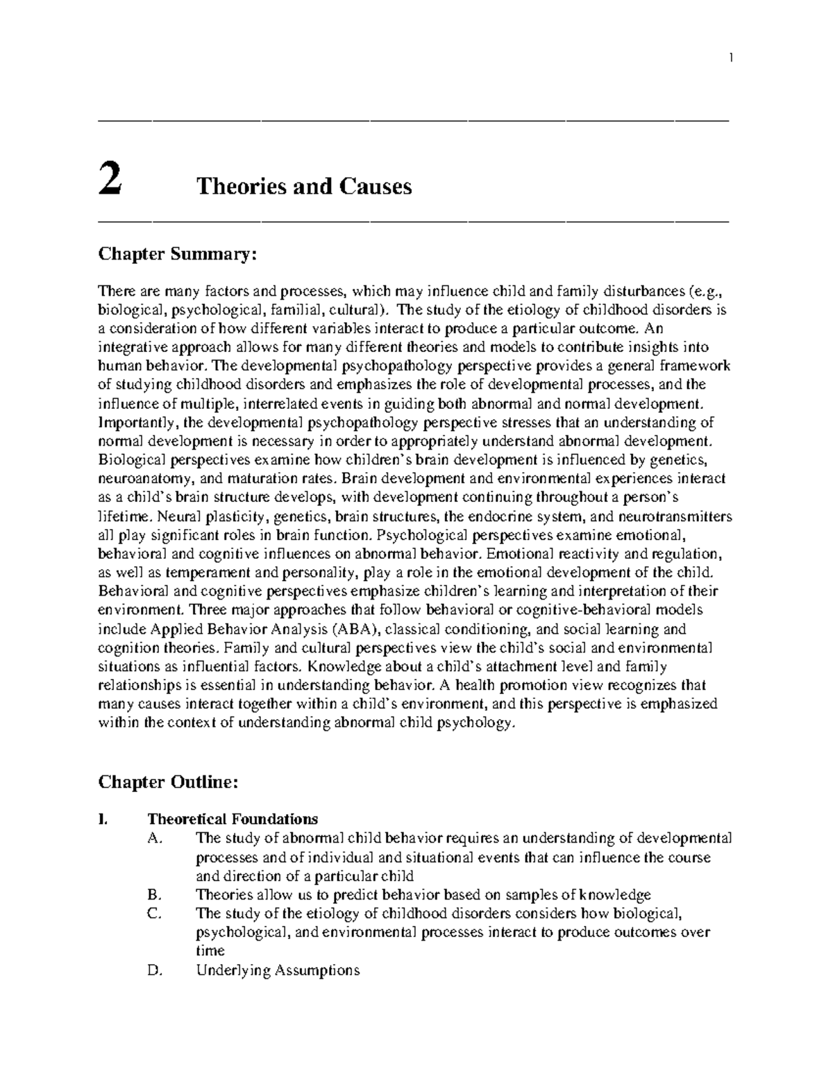 Chap 2 Summary and Outline ...