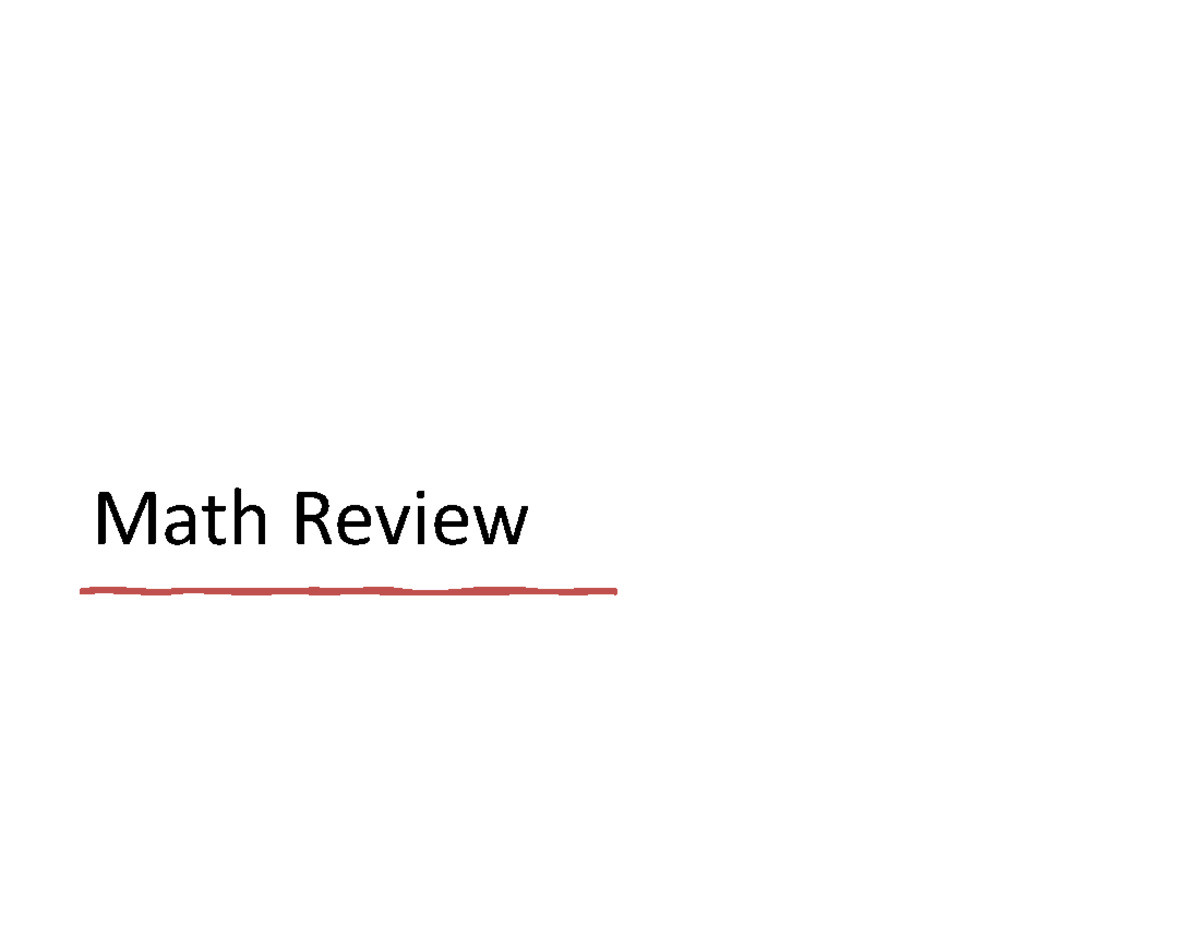 Math Review 1c0e08b450284 e027d7d3137813 cf240 - Math Review Content 1 ...