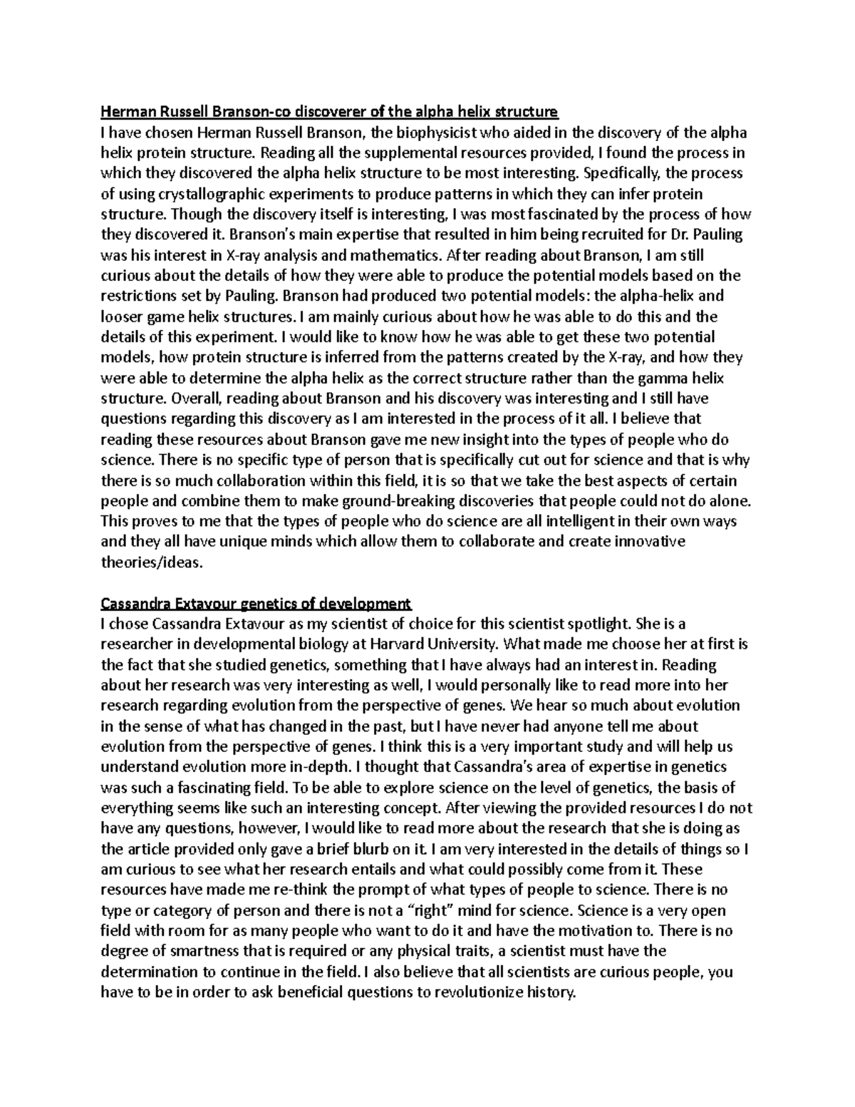 Scientist spotlight - 5 of them - Herman Russell Branson-co discoverer ...