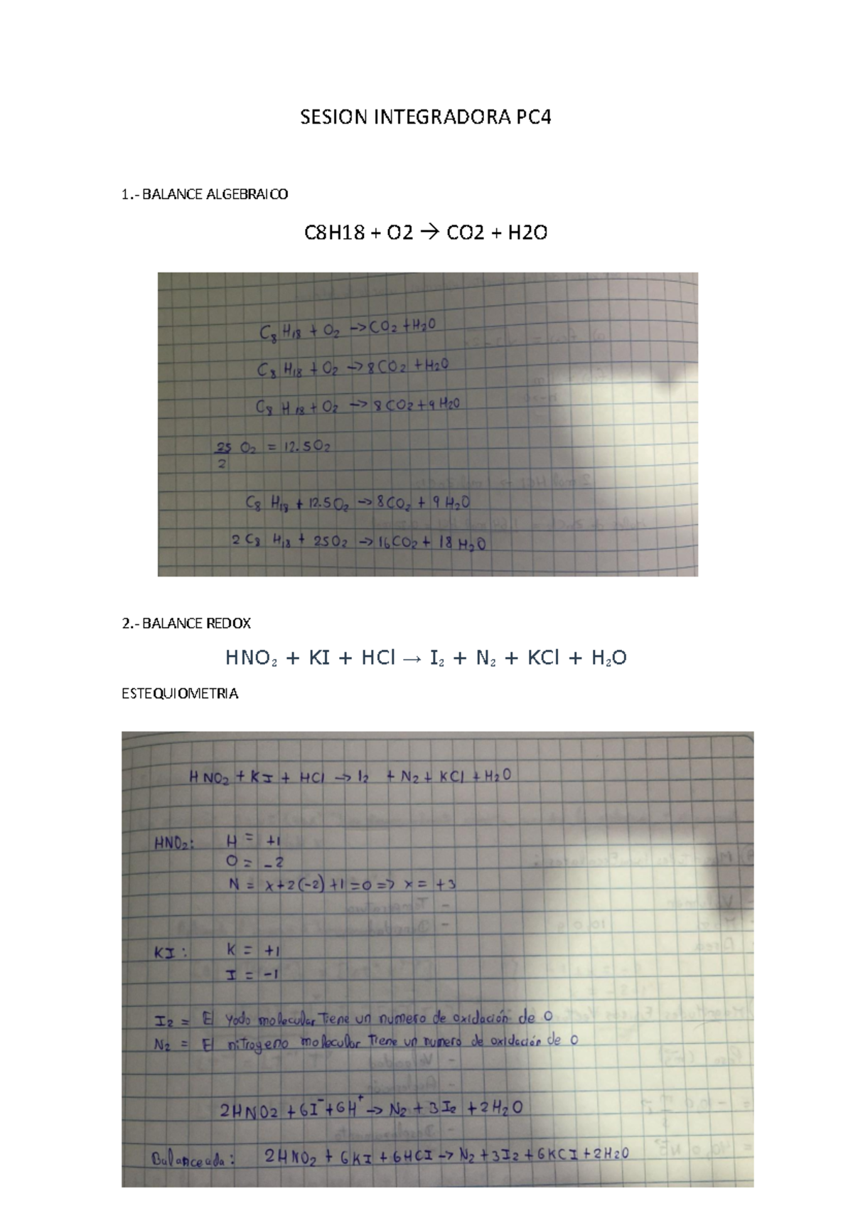 Sesion Integradora PC4-4120 - SESION INTEGRADORA PC 1.- BALANCE ...